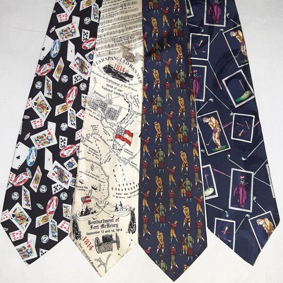 Beans McGee | Accessories | 4 Vintage 99s2000s Ties Poker Golf More ...